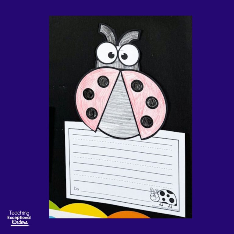 Ladybug Writing Craft - Kindergarten Toolbox