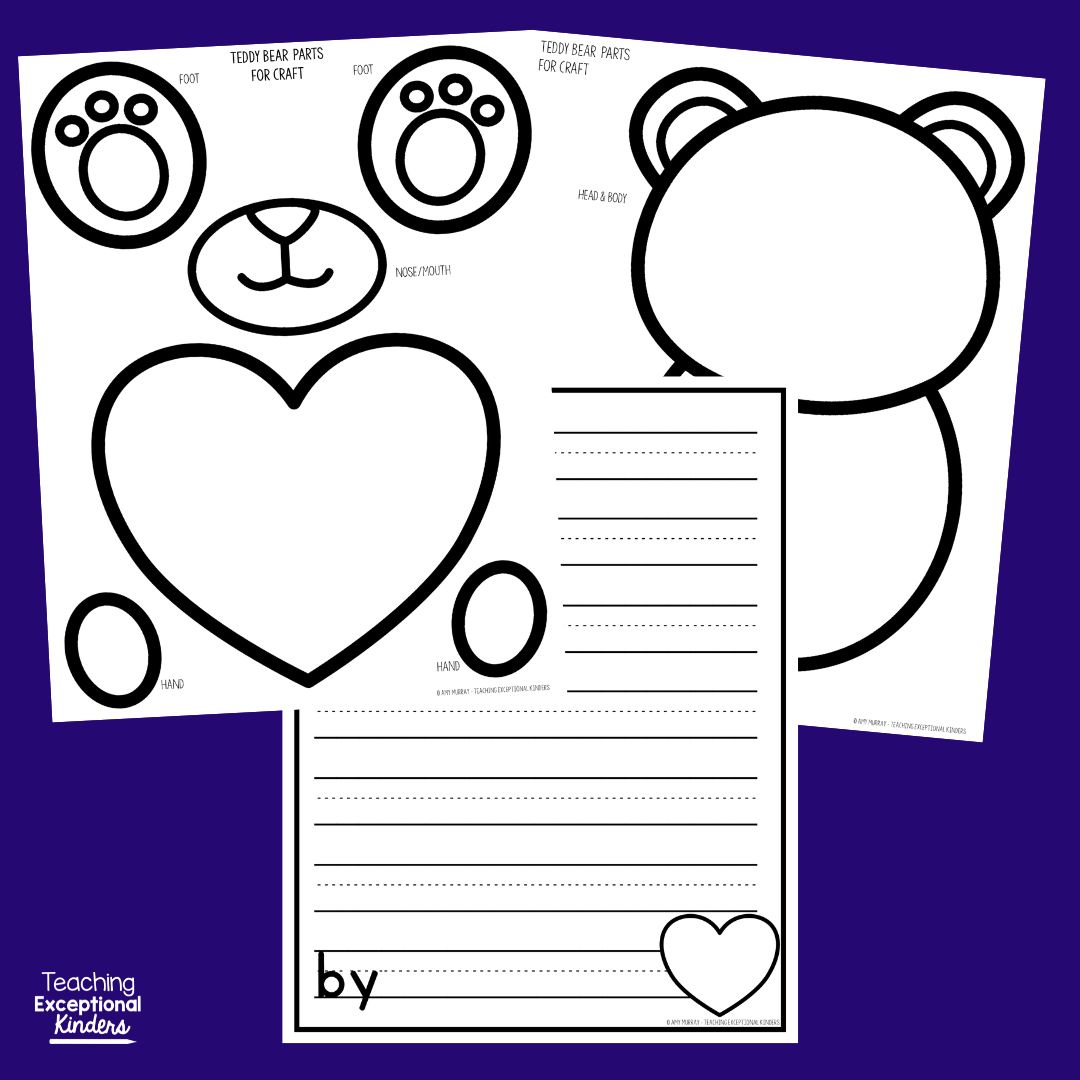 Teddybear Valentine Craft - Kindergarten Toolbox