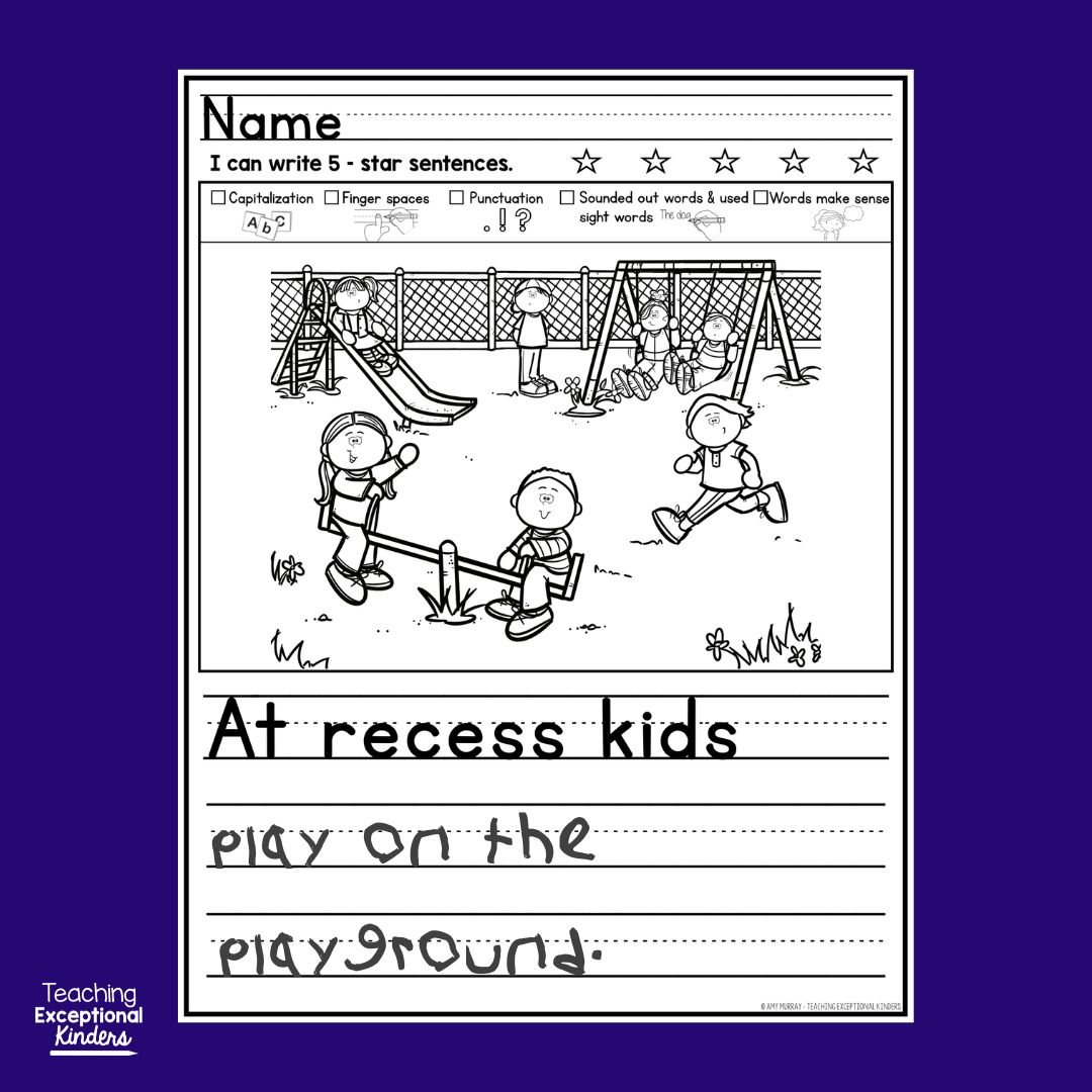 School Writing Prompts - Kindergarten Toolbox