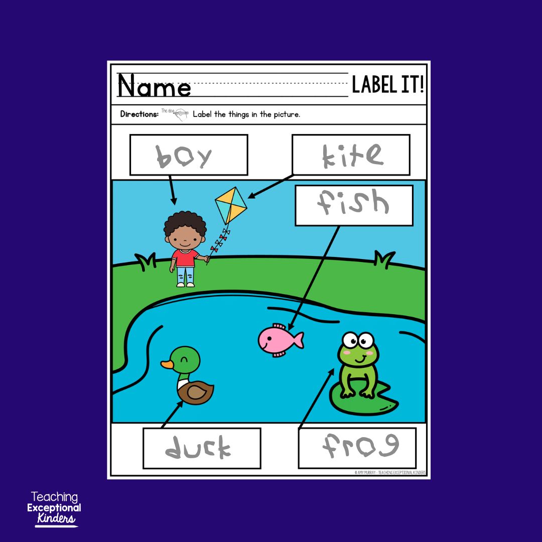 Spring Labeling Center – Kindergarten Toolbox