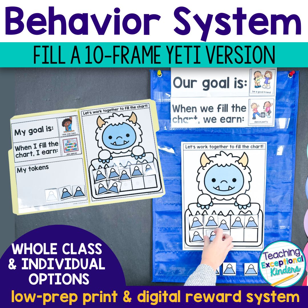 Yeti 10 Frame Behavior System - Kindergarten Toolbox