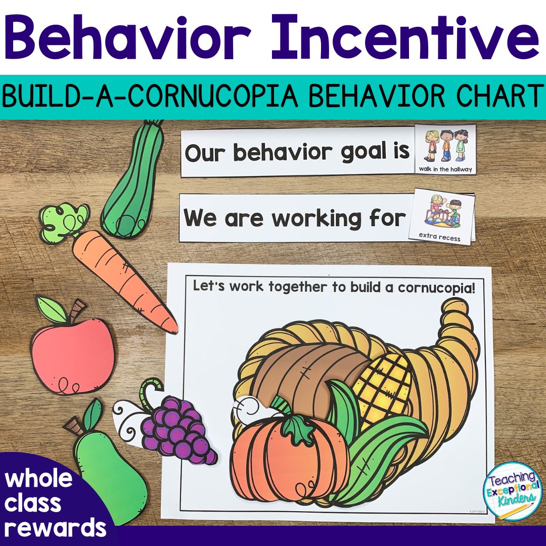 Cornucopia Thanksgiving Build a Reward Behavior Chart - Kindergarten ...