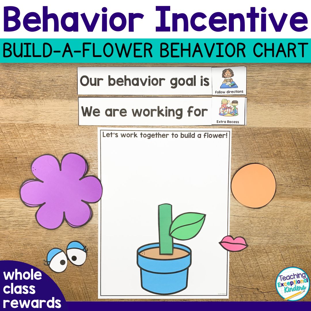 Flower Build a Reward Behavior Chart - Kindergarten Toolbox
