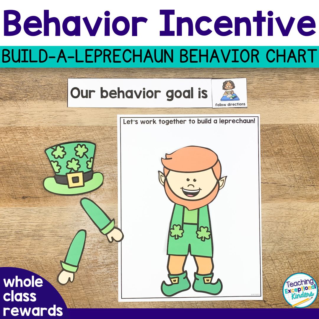 St. Patricks Day Leprechaun Build a Reward Behavior Chart ...