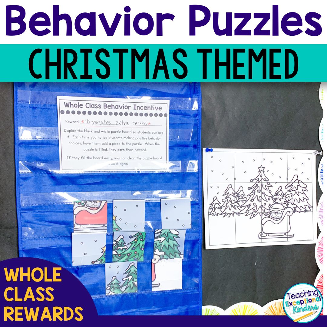 Christmas Behavior Puzzles - Kindergarten Toolbox