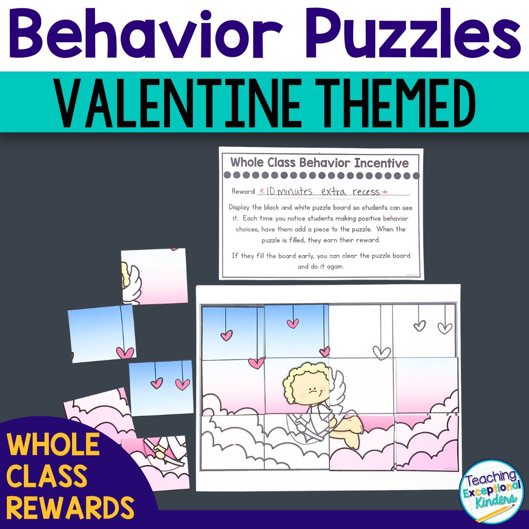 Valentine's Day Behavior Puzzle - Kindergarten Toolbox