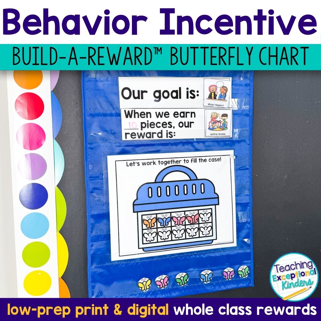 Butterfly Build a Reward Scene Behavior Chart - Kindergarten Toolbox