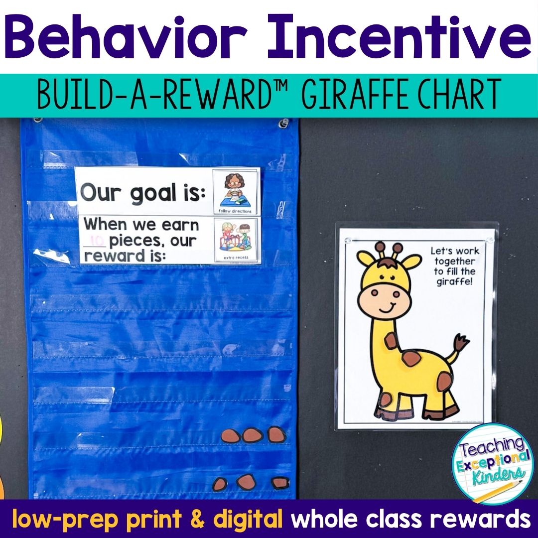 Giraffe Build a Reward Scene Behavior Chart – Kindergarten Toolbox