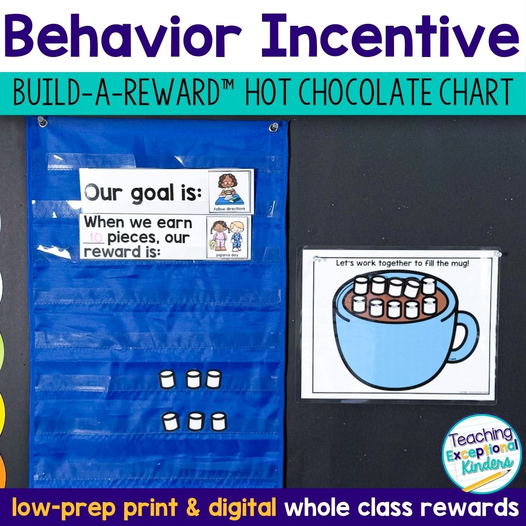 Hot Chocolate Build a Reward Scene Behavior Chart - Kindergarten Toolbox