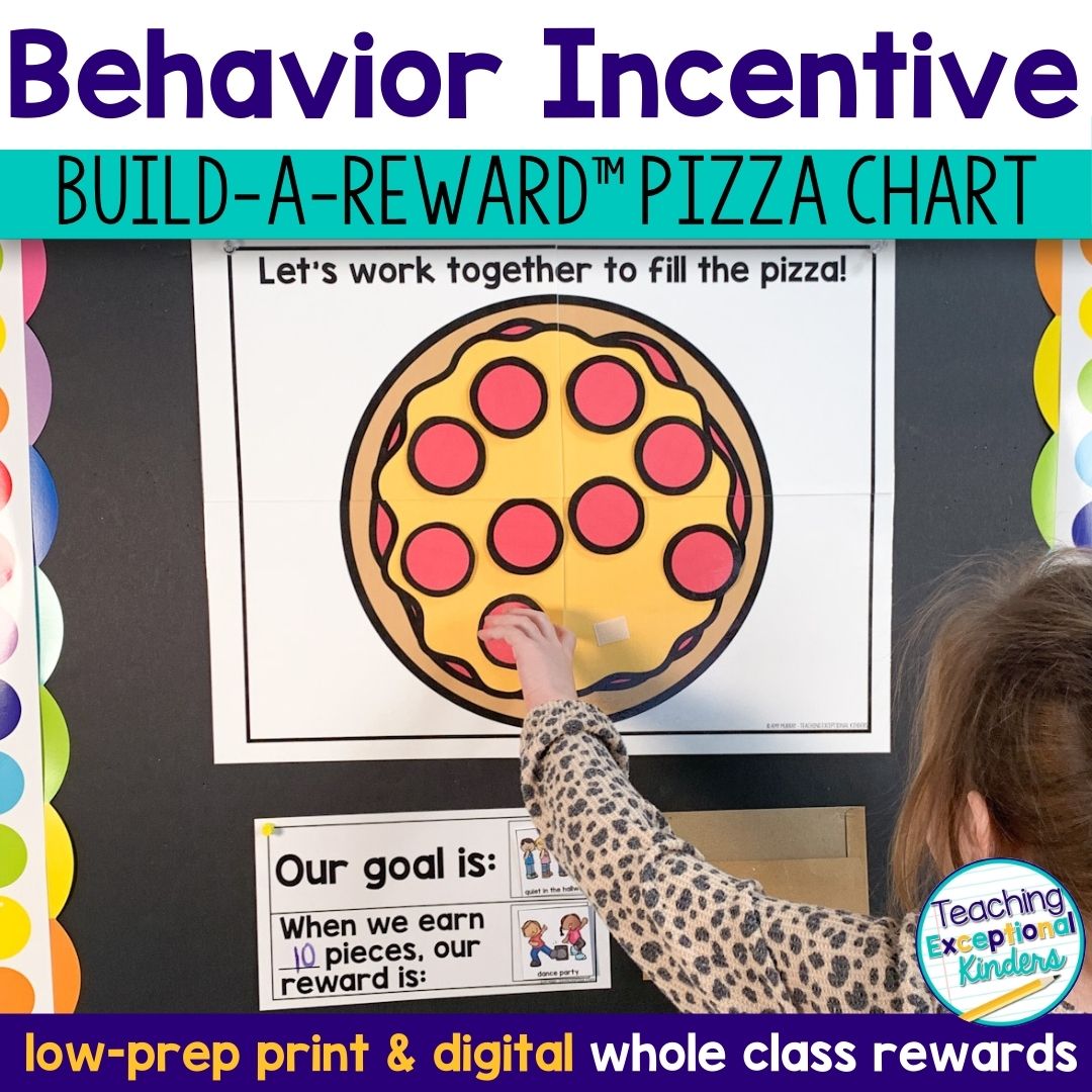 Pizza Build-a-Reward Scene Behavior Chart - Kindergarten Toolbox