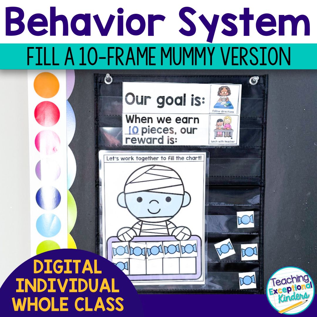 Mummy 10 Frame Behavior System Halloween – Kindergarten Toolbox